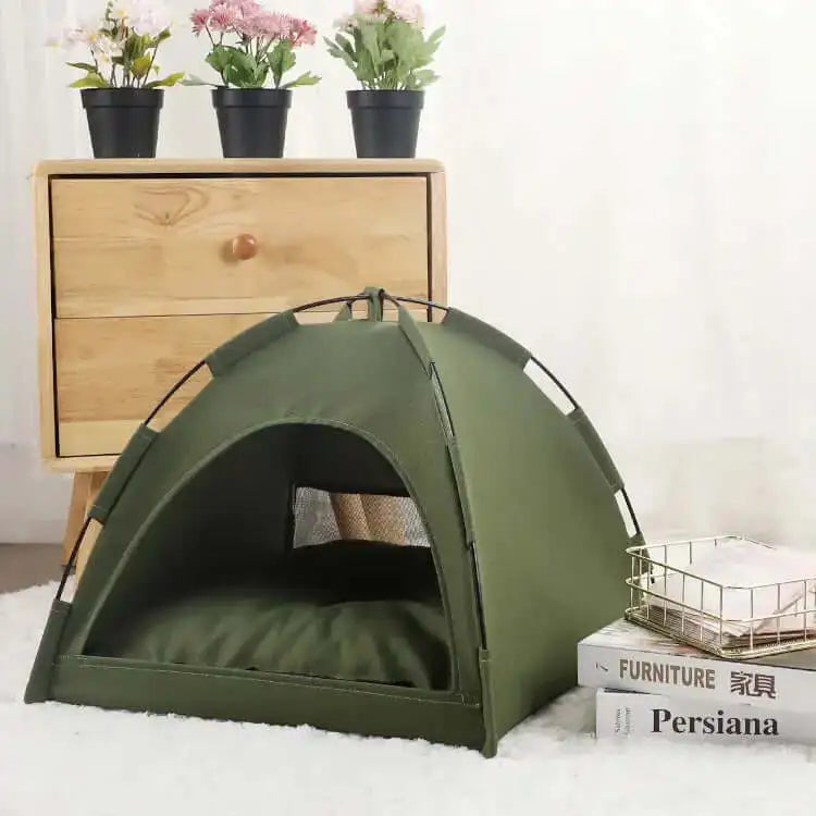 Tente confort et détente de luxe pour chat - Couleur verte | Au Paradis ...